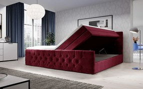K&M postele Boxspring postel VELUTTO s úložným prostorem Velikost postele: 120 × 200 cm, Výběr matrace: Oboustranná pružinová matrace - středně měkká…