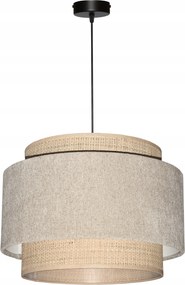 Závěsná stropní lampa Abażur 35/25 E27 Béžová Boucle Venosa Rafia Ratan Boho
