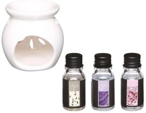 Aroma lampa bílá + 3 květinové oleje Atmosphera