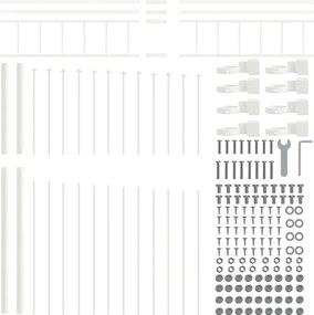 Zahradní plot WOERDEN 2 ks 170 x 225 cm Práškově lakovaná ocel 3360141