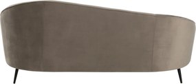 Stříbrná sametová 2-3 místná pohovka Elisabeth Silver - 182*86*76cm