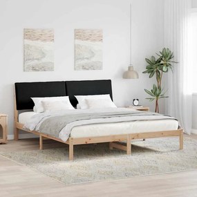 Rám postele Hnědo-černá 200 x 200 cm Masivní borovicové dřevo 3394360