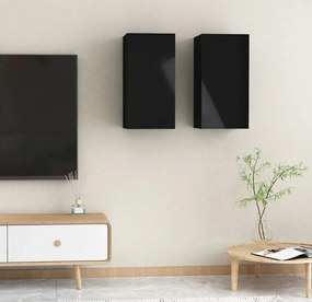 vidaXL TV stolky 2 ks 30,5x30x60 cm kompozitní dřevo [803339] Barva: Bílá