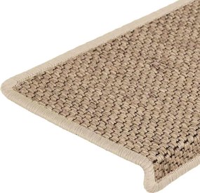 Samolepicí rohože na schody Sisal-Look 30 ks 65x21x4 cm Písek 3365891