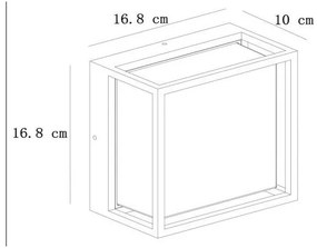 Lucide 15801/10/30 - LED Venkovní nástěnné svítidlo SINGA LED/10W/230V IP54