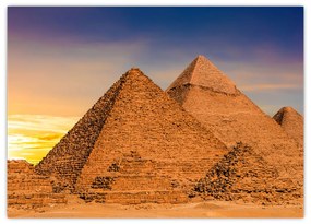 Skleněný obraz - Egyptské pyramidy (70x50 cm)