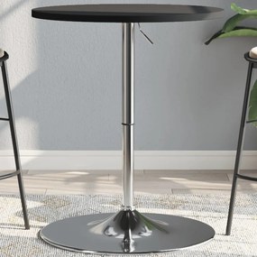 vidaXL Barový stůl 60x60x90 cm kompozitní dřevo chromovaná ocel [4007193] Barva: Černá