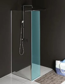 Polysan Modular Shower - Pevná sprchová stěna MS2, 800 mm, pro připojení pevného panelu, čiré sklo MS2A-80