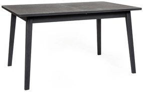 OnaDnes -20% Černý dubový rozkládací jídelní stůl Woodman Skagen 140/180x90 cm