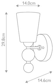 Hinkley HK-ZELDA1-PN - Nástěnné svítidlo ZELDA 1xE27/60W/230V lesklý chrom