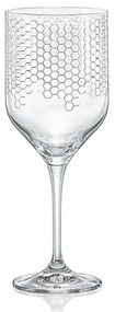 Crystalex Sklenice na víno Honeycomb 400 ml, 6 ks