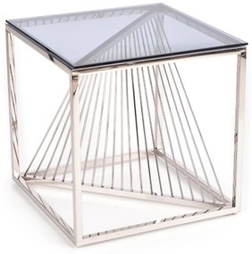 Moderní konferenční stolek Glamour Stříbrný PRISM