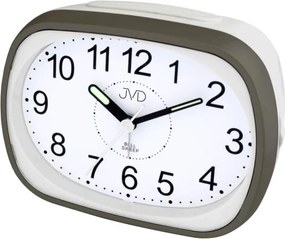 JVD Netikající tichý šedý analogový budík JVD SRP836.10