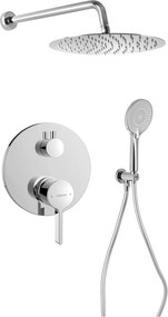Sapho Iconic - Sprchový set s baterií pod omítku, s tělesem, průměr 30 cm, chrom AF042-01