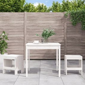 Fionshop 264041168 3dílný zahradní bistro set bílý masivní borové dřevo