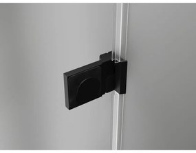 Mexen Lunar-B L sklápěcí sprchový kout levý 85 x 80 cm, čiré sklo, černá matná, 832L-085-080-70-00-L