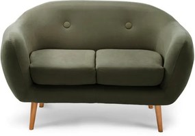 Olivově zelená dvoumístná pohovka Scandi by Stella Cadente Maison