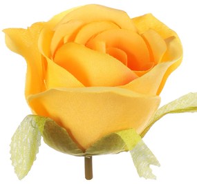 Růže, barva žlutá. Květina umělá vazbová. Cena za balení 12 kusů KN7024 YEL