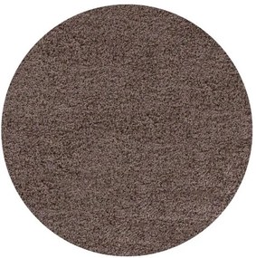 Hans Home | Kusový koberec Life Shaggy 1500 mocca kruh - 200x200 (průměr) kruh