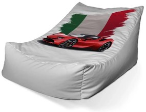 Sablio Sedací vak Lounge Ferrari Italská vlajka - 120 x 100 x 80 cm