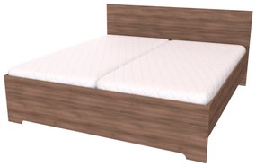 Dvoulůžková retro postel DINO, 160×200 cm Dekor: Akácie skořice