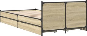 Rám postele se zásuvkami dub sonoma 75x190 cm kompozitní dřevo 3279973