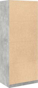 Šatní skříň betonově šedá 80 x 50 x 200 cm kompozitní dřevo 3307759