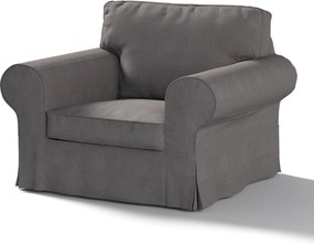 Potah na křeslo IKEA Ektorp barva šedá látka pletený vzor