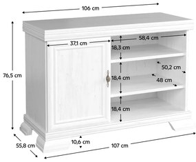 Kondela RTV stolek KRT, sosna andersen, KORA