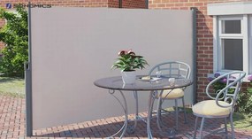 Boční sluneční clona, sluneční clona na balkon, terasu, 160x400 cm, šedá
