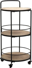 Designový servírovací vozík Abhilash 40 cm černý / hnědý