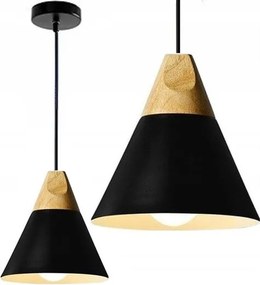 Toolight Toolight, závěsná lampa 1xE27 Scandi A, černá-hnědá, OSW-00146