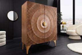 Designová vysoká komoda Venetia 120 cm hnědé mango
