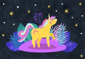 Fototapeta Ula La Unicornio Night Stars Hladký vinyl 312x219