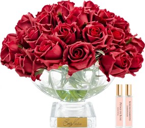 Côte Noire Luxury Centrepiece kytice 37 parfémovaných růží Carmine Red