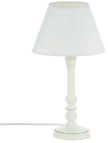 Vintage samostatná lampa s dřevěným stojanem, ideální pro noční stolek nebo stůl