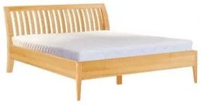 Drewmax Dřevěná postel LK191 120x200, buk masiv buk bělený