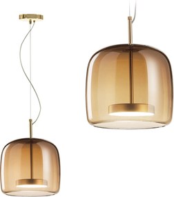 Toolight - LED závěsné svítidlo ze skla Amber APP613-1CP, zlatá, OSW-03895