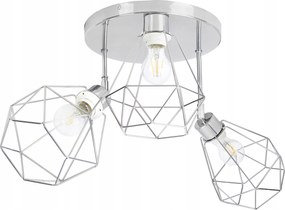 Lampa stropní svítidlo lustr pohyb loft drát diamant chrom