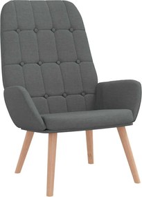 Relaxační křeslo s podnožkou tmavě šedé textil 3315150