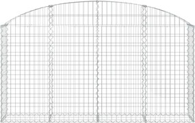 Klenutý gabionový koš 200 x 30 x 100/120 cm pozinkované železo 153465