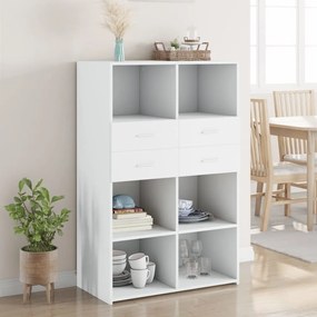 Skříň highboard bílá 80 x 42,5 x 124 cm kompozitní dřevo