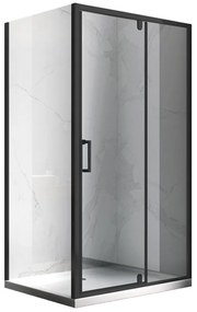 BPS-koupelny Obdélníkový sprchový kout HYD-OK07B 110x90 černá/transparent