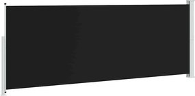 Zatahovací boční markýza 180 x 514 cm černá 313405
