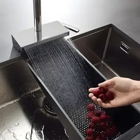 Hansgrohe Aquno Select chrom / Dřezová baterie / výsuvná koncovka / Sa