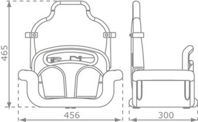 KBT Závěsná houpačka Baby 3 v 1 žluto-červeno-modrá