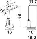 Stolní LED lampa NOVA LUCE BIOLIGHT 19W 4000K 9416977 dotykově stmívatelné