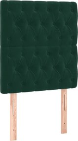 Box spring postel s matrací tmavě zelená 80 x 200 cm samet 3137992