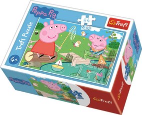 TREFL PUZZLE Prasátko Peppa Pig U rybníka mini 20x13cm 54 dílků 4 druhy tr154169