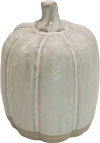 Béžová porcelánová dekorace dýně Pumpkin M - Ø 9*12 cm